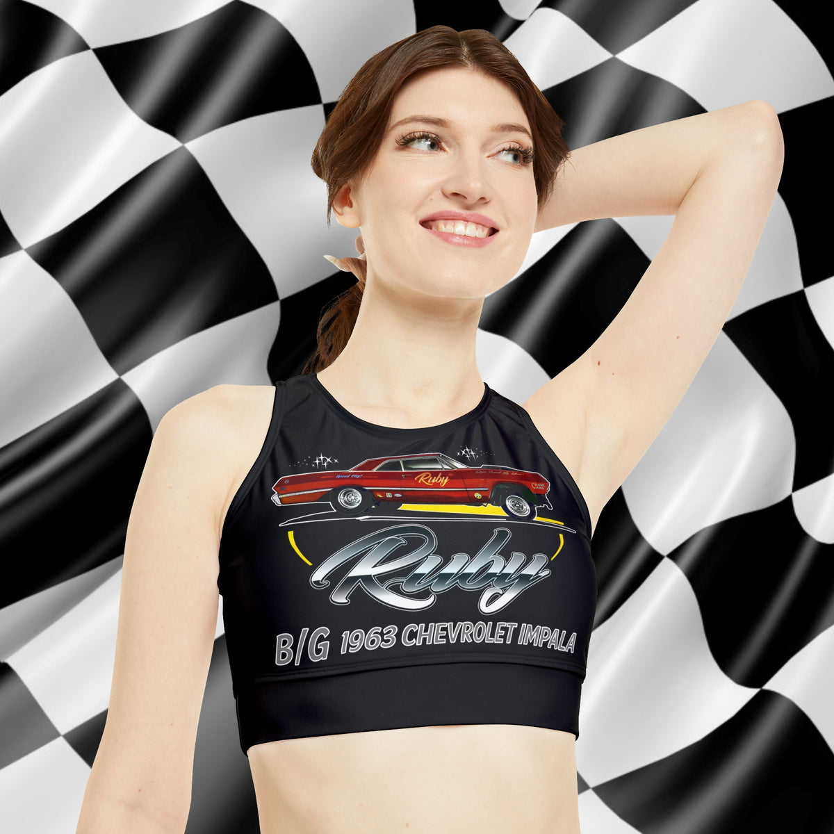 Ruby 1963 Chevrolet Impala Gasser - Crop Top – oldskoolprintshop
